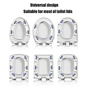 8 Pieces Bidet Toilet Seat Bumpers Height-increasing Pads Universal Toilet Seat Buffer with Strong Adhesive Rubber Bumpers Pads Replacement for Home Hotel Hospital School