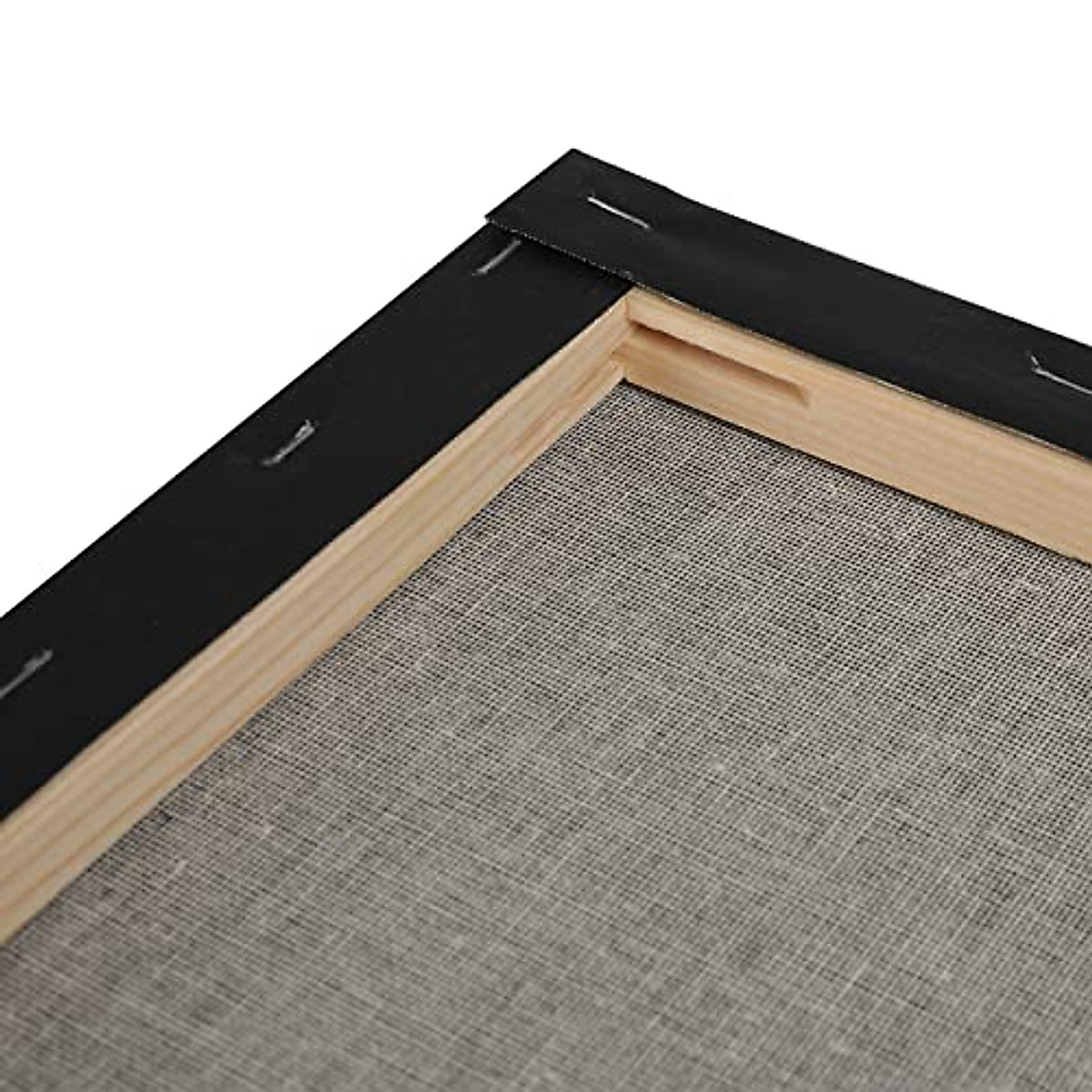 Gredak Black Canvases for Painting, 12x16 Inch 6-Pack Blank Black Canvas, 100% Cotton Stretched Canvas, Paint Supplies for Adult, Perfect Art Supplies for Acrylics and Oil Paints