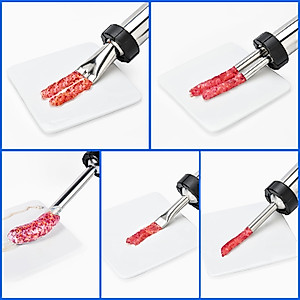 WILDDIGIT 3rd Gen 2.1 LB Professional Jerky Gun Kits, Sausage Stuffer, Stainless Steel Jerky Maker, Jerky Shooter, Beef Jerky Making Gun with 5 Nozzles, 1 meat pusher and 5 Cleaning Brushes