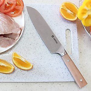 Sunmei 8 Inch Chef's Knife, High Carbon 5Cr15MoV Stainless Steel Kitchen Knives with Wooden Handle, Ultra Sharp, Best Choice for Home Kitchen and Restaurant