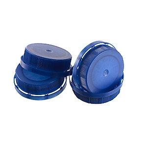 EcoQuality Blue Tamper Evident 38MM Ratchet Caps and Lids for Plastic Juice Bottles For HDPE and Clear Plastic Juice Bottles, Smoothie Bottles, Fresh Squeezed Juice Container (50)
