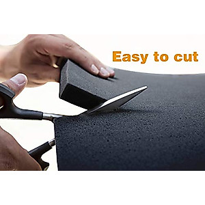 Goodhoily Air Conditioner Drip Cushion Black 24" x 19 5/10" x 4/5" & AC Rain Cover with Holds Strong Magnetic Backing for Window AC Units Stops Cushion Moving,Stops The Noise from Raining