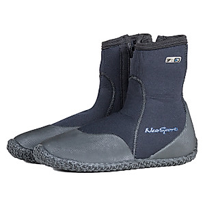 Neo Sport Premium Neoprene Men & Women Wetsuit Boots, Shoes with puncture resistant sole 3mm, 5mm & 7mm for warm, moderate or cold water for watersports: beach, boat, lake, mud, kayak and more! Sizes 4 - 16, Men's 11 / Women's 12