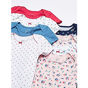 Carter's baby girls 8-pack Short-sleeve Bodysuits Bodysuit, Floral Dot, 3 Months US
