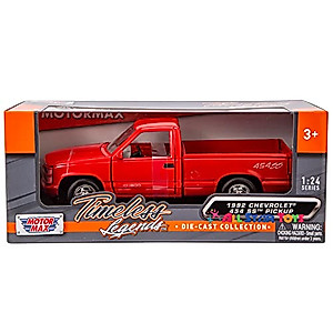 1992 Chevy 454SS Pick Up Truck, Red - Showcasts 73203 - 1/24 Scale Diecast Model Car by Motor Max