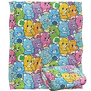 Care Bears Blanket, 50" x 60" Very Many Bears Pattern Silky Touch Super Soft Throw Blanket