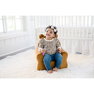 Soft Landing Animal Adventure Brown Sweet Seats, Premium and Comfy Toddler Lounge Chair with Carrying Handle & Side Pockets Bear