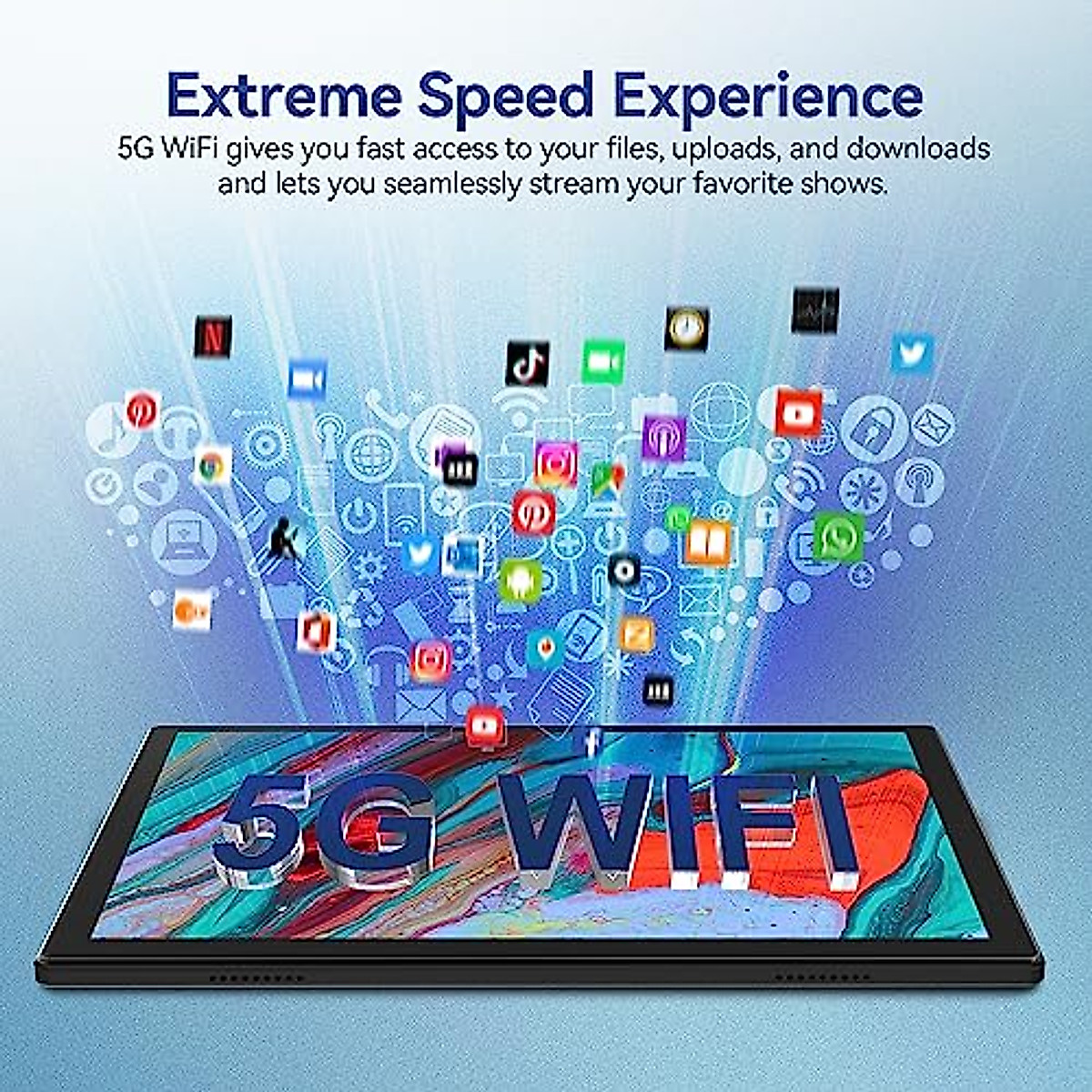 Tablet 2023 Latest Android 12 Tablet 128GB + 16GB (8+8 Expand) Large Storage, 2 in 1 Tablet with Keyboard, Octa-Core Processor, Tablet 10 Inch Screen, 5G WIFI Tablet Bluetooth/Mouse/Case/13MP Camera