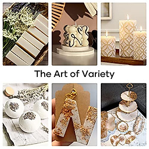 HTVRONT Mica Powder for Epoxy Resin - 1.76 oz/50g White Mica Powder, Natural Mica Pigment Powder, Non-Toxic Mica Powder for Soap Making, Resin, Candle Making, Bath Bomb, Slime Pigment