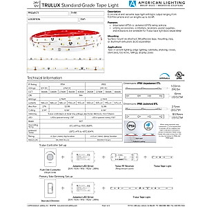 TRULUX STL-WW-100-MASTER STL-WW-100 IP54 Standard Grade LED Tape Light Reel, Reel-100ft, Warm White 3000K