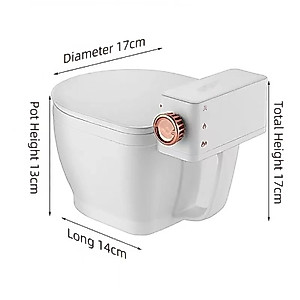 Generic Funny Rice Cooker 6 Cup Non-Stick Multi Cooker Toilet-Shaped Electric Cooking Pot For Stir Fry, Steak, Noodles, Soup Portable Hot Pot For Dorm, Office, Travel(White), bbh78