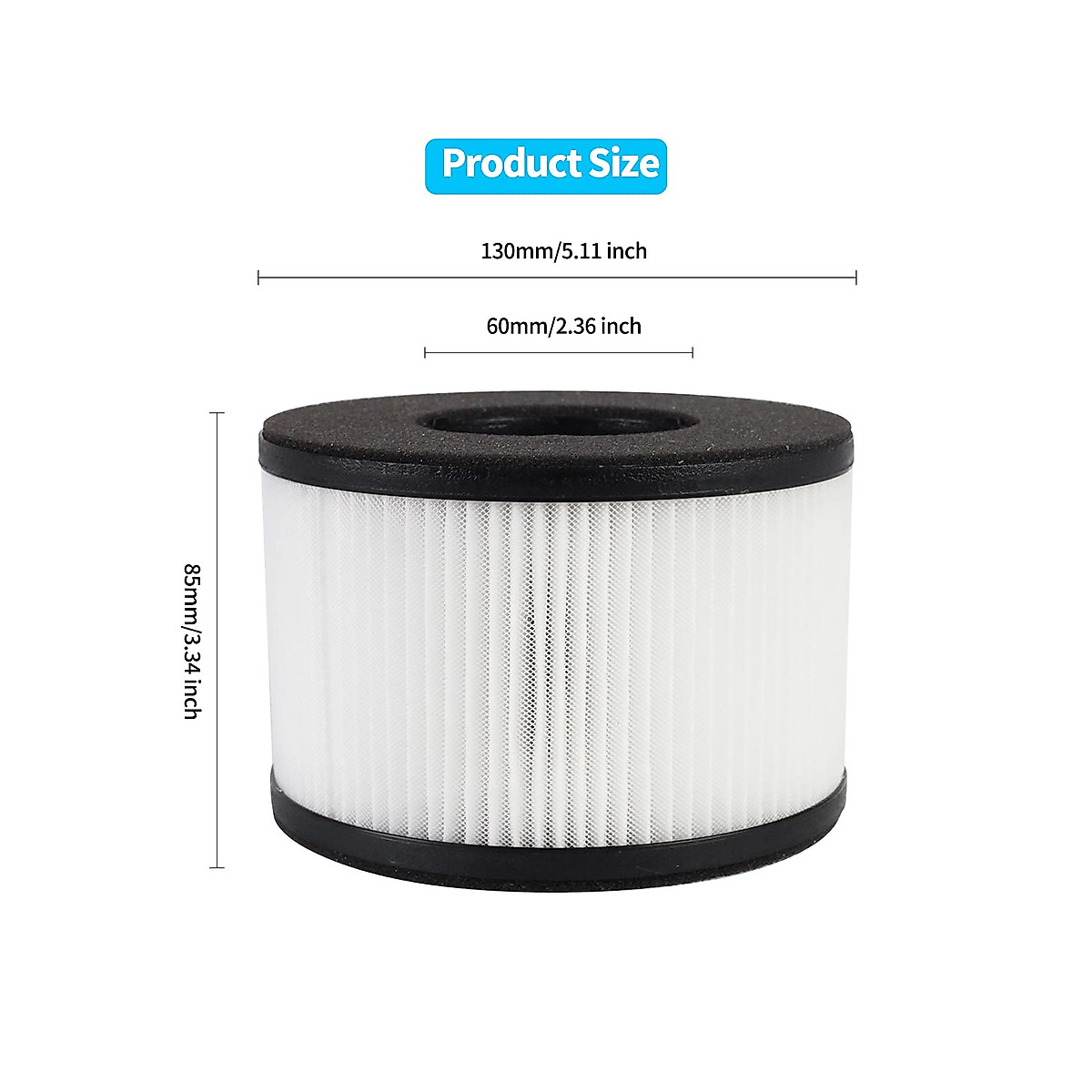 BS-03 Hepa Filter Compatible with BS-03 HEPA Air Purifier Part U, 2-Pack