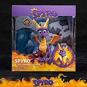 First4Figures Spyro The Dragon Collectible Statue with Detailed Base, 8"