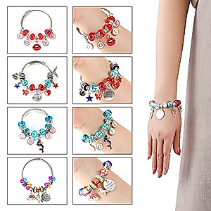 klmars Bracelet Making Craft Kit for Girls,Jewelry Making Supplies Beads Charms Bracelets for DIY Craft Gifts Toys for Teen Girls Age 4 5 6 7 8 9 10 12