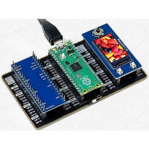 Raspberry Pi Pico Evaluation Kit Package B Includes Pico with Pre-soldered Header + 1.14inch Color LCD + 10DOF IMU Sensor + GPIO Expander + Breadboard