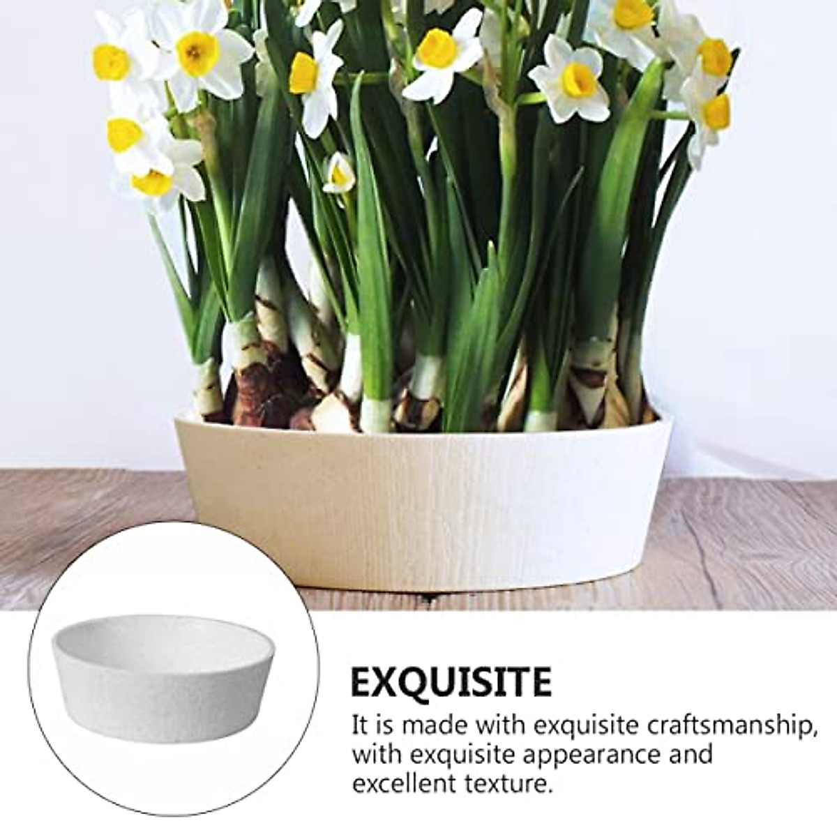 1pc with Pot White All Containers Container Nursery Flowers Garden Lily Gardening Planter for Water House Fresh Plants Indoor Pots Flower Round or Bowl Drainage