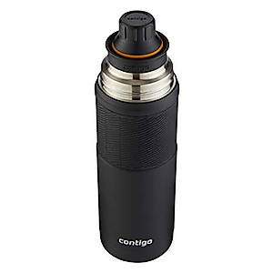 Contigo Thermal Bottle Thermalock Travel Mug, Stainless Steel Thermal Mug, Vacuum Flask, Leakproof, Coffee Mug with BPA Easy-Clean Lid, Matte Black, 740 ml