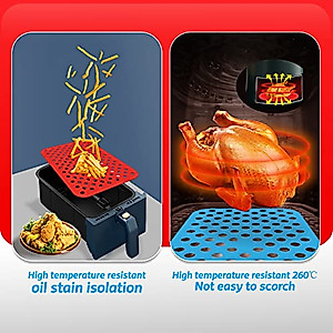 Dual Basket Silicone Air Fryer Liners Pack of 4, Reusable, with Magnetic Cheat Sheet for Ninja Foodie/DUALZONE and Other Dual Basket Air Fryer Kitchen Accessories