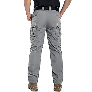 NAVEKULL Men's Outdoor Tactical Pants Rip Stop Lightweight Waterproof Military Combat Cargo Work Hiking Pants