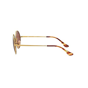 Ray-Ban Rb1970 Oval Sunglasses, Gold/Polarized Purple, 54 mm