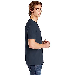 Comfort Colors Men's Adult Short Sleeve Tee, Style 1717 (Large, Midnight), Navy