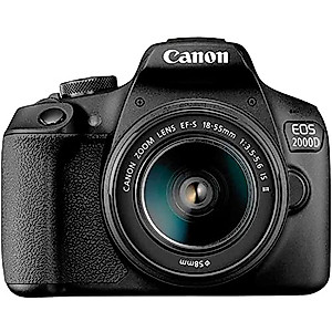 Camera Bundle for Canon EOS 2000D / Rebel T7 DSLR Camera with EF-S 18-55mm f/3.5-5.6 is II Lens and Accessories Kit (64GB, Hand Grip Tripod, Flash, and More) (Renewed)
