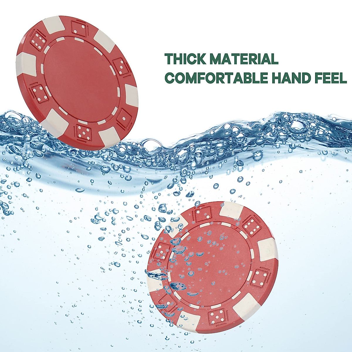 LUOBAO Poker Chips,Poker Chips Set for Card Board Game,11.5 Gram,for Texas Hold'em, Blackjack,Card Club or Late Night Poker Games