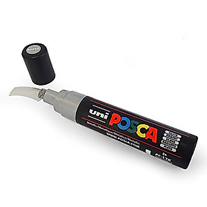 UNI-Ball POSCA Marker Pen PC-17K - XXL Chisel Tip for Large Backgrounds - Set of Gold & Silver