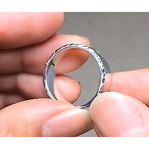 Silver Feather Ring Men Women Sterling Silver, native america indian jewelry, native american ring (8)