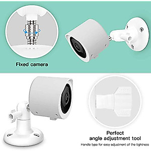 Wall Mount + Weatherproof Case for YI Home Camera - by Koroao - Indoor/Outdoor Security Bracket More Stable and Flexible (1-Pack, White)