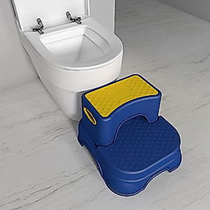 ' Step Stools Step Stool Potty Training Stool Foot Stool Bedside Step Stool Toilet Stool Stool for Kitchen Bathroom Bedroom Blue Yellow Step Stool