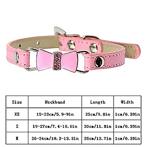 Personalized Dog Collars with Bling Rhinestone Pet Custom Padded Pu Leather Dog Collar for Small Size