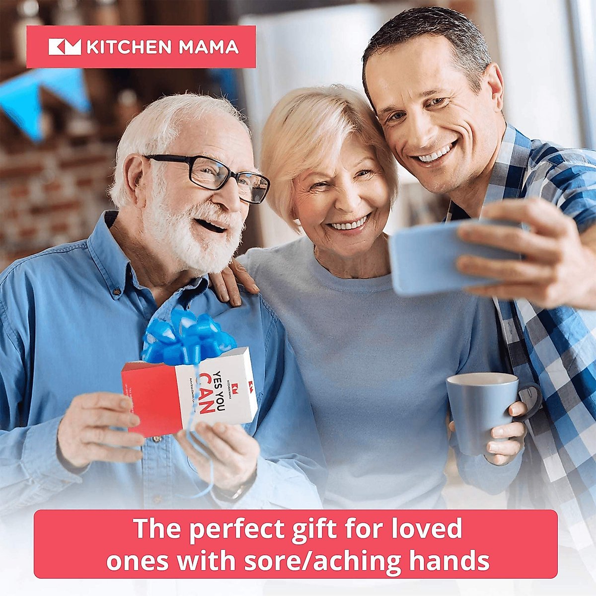 Kitchen Mama One Touch Electric Can Opener: Open with Simple Press of A Button - Auto Stop As Task Completes, Ergonomic, Smooth Edge, Food-Safe, Battery Operated (Teal)