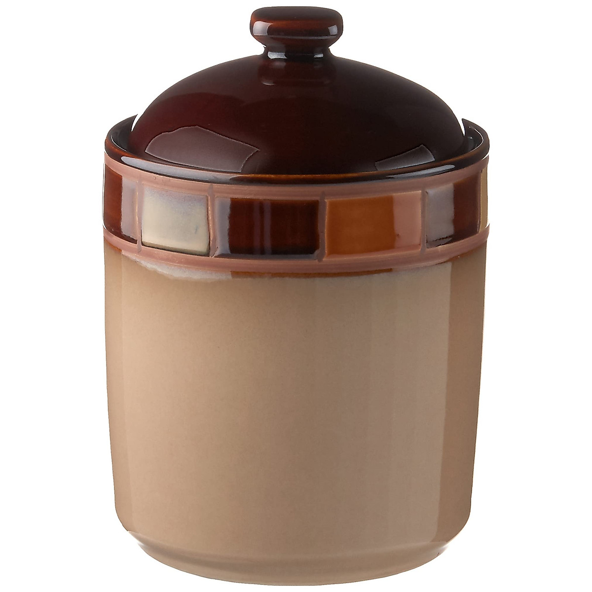 Gibson Elite Estebana Casa Dinnerware, 3-Piece Cannister Set, Beige/Brown