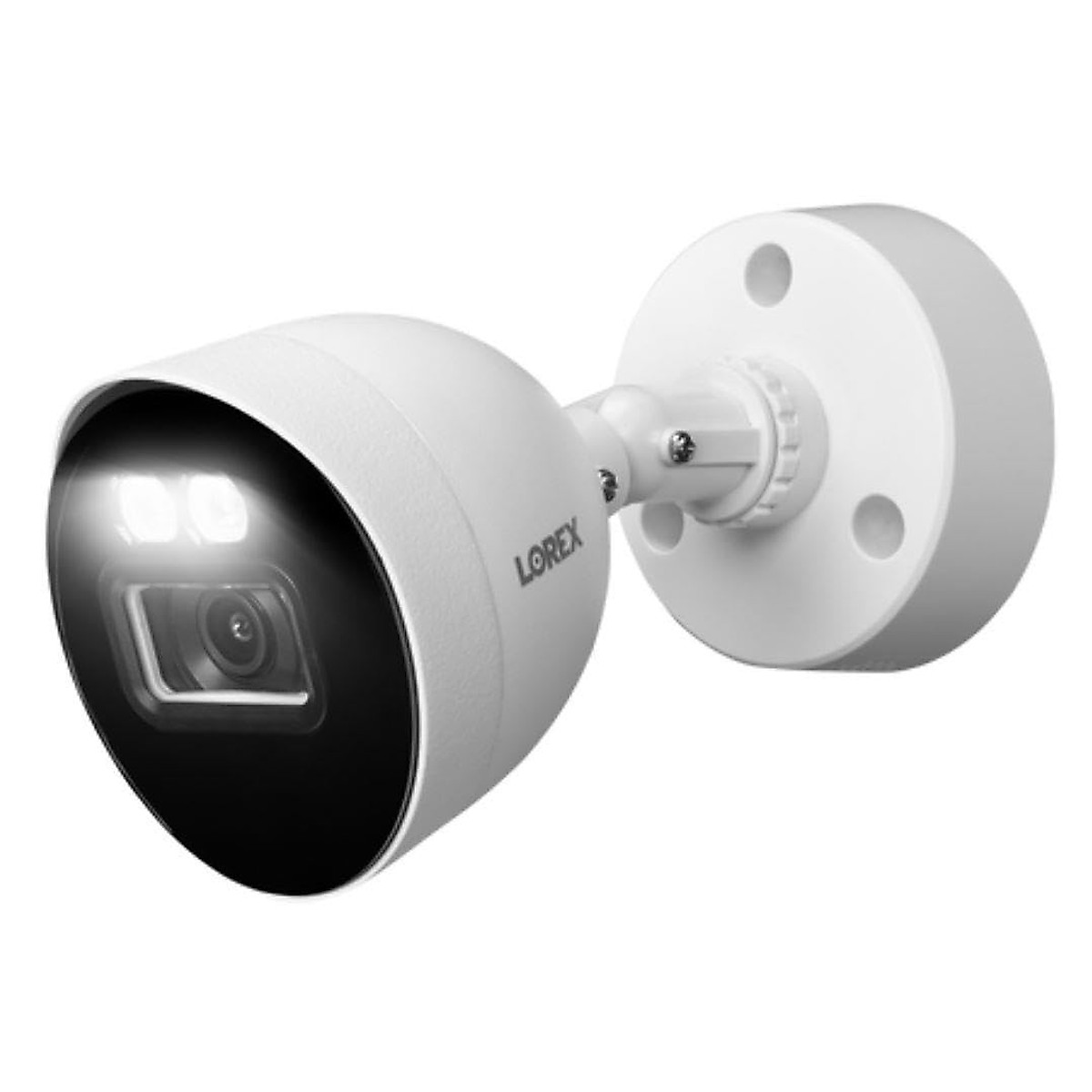 Lorex Indoor/Outdoor 4K Ultra HD Smart Deterrence CVI Wired Add-On Bullet Security Camera, Color Night Vision, Dual Warning LED Lights, Siren
