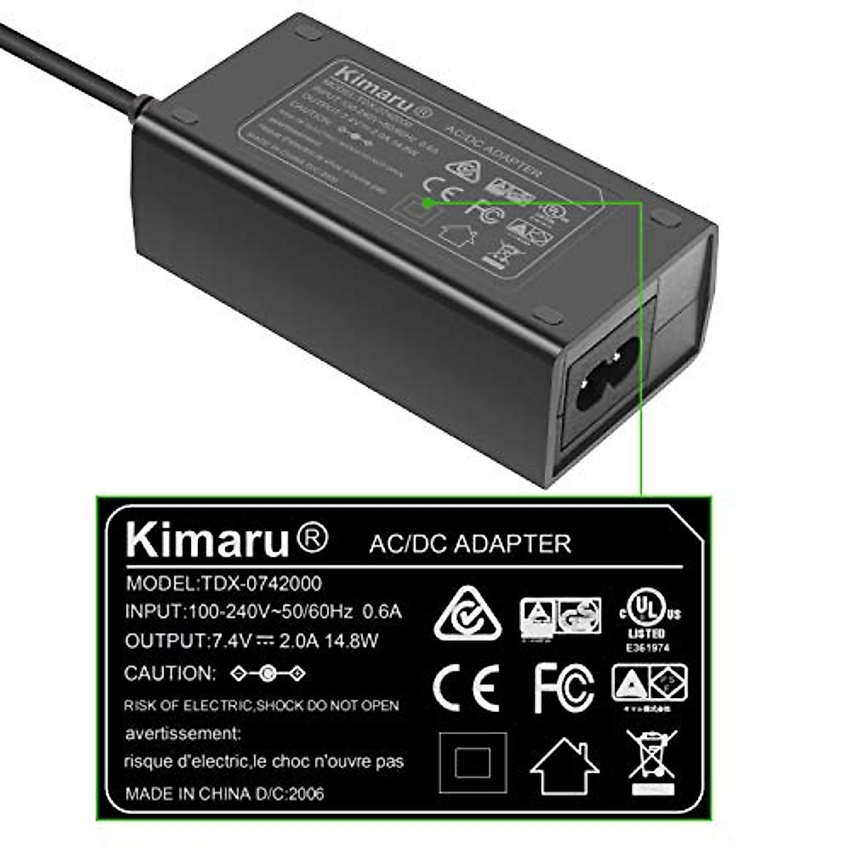 Kimaru ACK-E10 DR-E10 DC Coupler LP-E10 Dummy Battery AC Power Adapter Kit for Canon EOS Rebel T3 T5 T6 T7 1100D 1200D 1300D 1500D 2000D,Kiss X50 X70 X80 X90 Cameras.