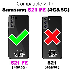 Asuwish Phone Case for Samsung Galaxy S21 FE 5G with Screen Protector and Crossbody Strap Bling Liquid Glitter Clear Slim Protective Cell Cover S 21 EF S21FE5G UW S21FE 21S G5 6.4 inch Women Blue