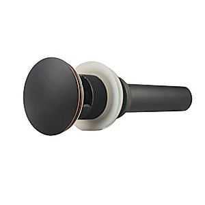 Purelux Bathroom Faucet Vessel or Vanity Sink Spring Pop Up Drain Stopper With Overflow, Oil Rubbed Bronze, Fits 1-3/4" Drain Hole