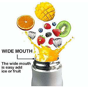 THI Double Wall Thermos, Vacuum Insulated Stainless Steel Water Bottle Keeps Drinks Cold for 24 Hours and Hot for 12, Reusable Metal Leak-Proof Sports Flask with Wide Mouth Lid, BPA-Free, Set of 2