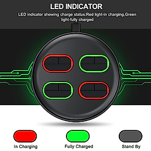 USB C Charger Station for Xbox One Rechargeable Battery Pack, 4x1200mAh (4x2880mWh) Batteries for Xbox One Controller, Battery Packs for Xbox Series X/Xbox Series S/Xbox One S/Xbox One X/Elite