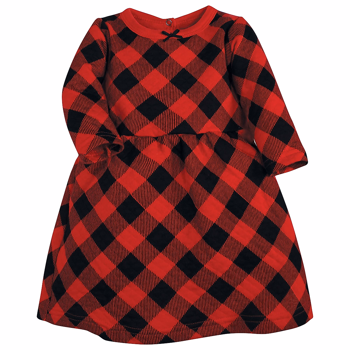 Hudson Baby Baby Girls' Quilted Cotton Dress and Leggings, Buffalo Plaid, 2T
