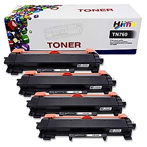 HIINK Compatible Toner Replacement(with Chip) for Brother TN-760 TN760 TN730 use with Brother L2550DW L2350DW L2370DW L2390DW L2395DW L2710DW L2750DW Printers(Black,4-Pack)