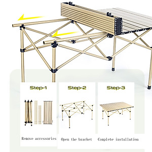 Vaian Multi Piece Set of Outdoor,Terrace Folding Dining Tables and Multiple Folding Chairs, Suitable for Courtyards, Gardens, Porch, and Poolsides (Wood Color 6 Chairs+1 Table)