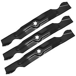 942-04053C Mower Blades Fit for Cub-Cadet 50" Deck, 742-04053 2-in-1 Blade Compatible with Cub Cad et LTX1050, RZT50, Troy Bilt Mustang 50, Toro LX500 Lawn Mowers, Replace 742-04053A 112-0316, 3 Pack