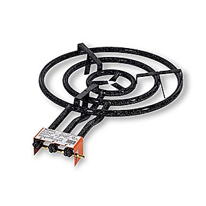 Gourmanity Made By Garcima, Paella Triple Gas Burner Ring, 20, 40 and 60 cm Paella Burner, Butane/Propane Gas Burner, Outdoor Paella Pan Burner