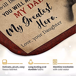 New 2023 Dad Gifts to My Dad from Daughter Holding Hand Ultra Soft Fleece Throw Blankets for Couch Bedroom Sofa Best Dad Gifts for Birthday, Thanksgiving, Anniversary, for Men 50x60 inches