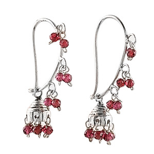 NOVICA Artisan Handmade Peridot Dangle Earrings Sterling Silver Fair Trade Jewelry Green India Flash Birthstone [1.3 in L x 0.4 in W x 0.2 in D] ' Mughal Adoration'