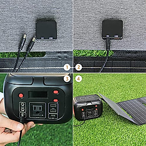 30W Foldable Solar Panel for Portable Power Station, Portable Solar Charger with Multiple Outputs DC/USB for Generator, iPhone, iPad, Samsung and Outdoor Camping