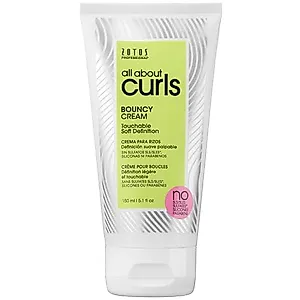 ALL ABOUT CURLS Bouncy Cream Styling | Touchable Soft Definition | Define, Moisturize, De-Frizz | All Curly Hair Types | Vegan & Cruelty Free | Sulfate Free | 5.1 Fl Oz