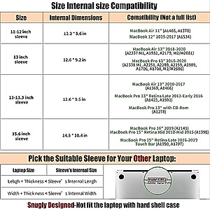 Allinside 13" Laptop Sleeve Compatible with MacBook Air 13 2018-2022 (M2 A2681 M1 A2337)/ MacBook Pro 13 2016-2022 (M2 A2686 M1 A2338 A2251 A2289 A2159), PU Leather Case, Brown